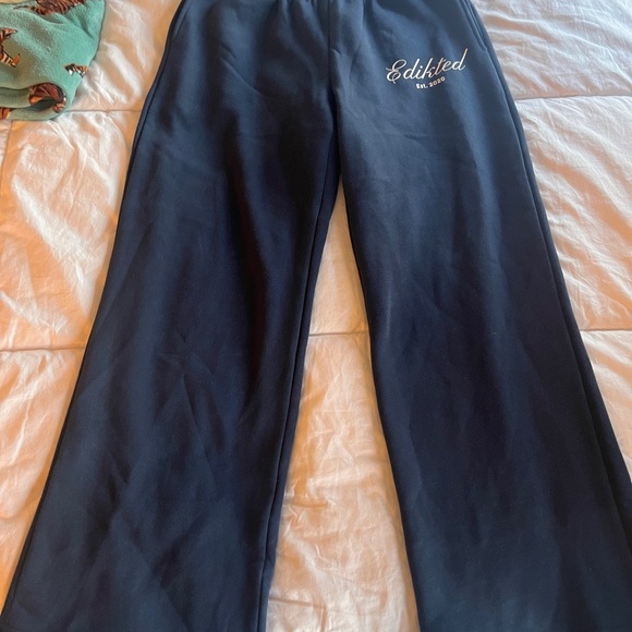 Edikted | Pants & Jumpsuits | Edikted Black Sweatpants Wide Leg | Poshmark